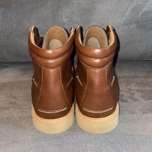 Novara | Shoes | New Novacas Brown Leather Tie Front Wedge Ankle Boots ...
